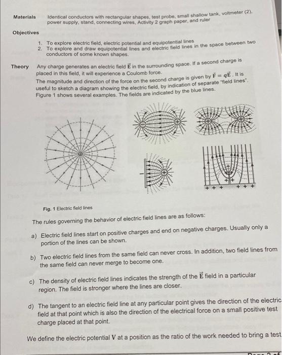 Solved 1. What do the equipotential lines represent? 2. | Chegg.com