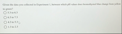 Solved Given the data you collected in Experiment 1, | Chegg.com