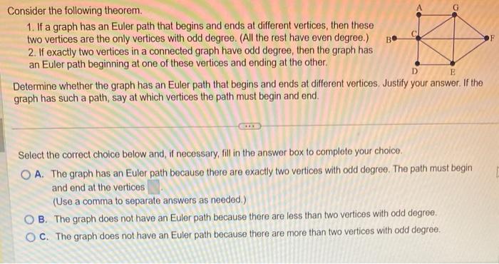 Solved Consider the following theorem. 1. If a graph has an | Chegg.com