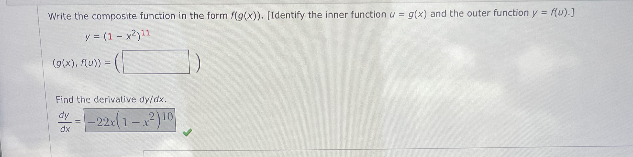 Solved Write the composite function in the form | Chegg.com