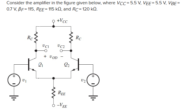 Solved Consider the amplifier in the figure given below, | Chegg.com