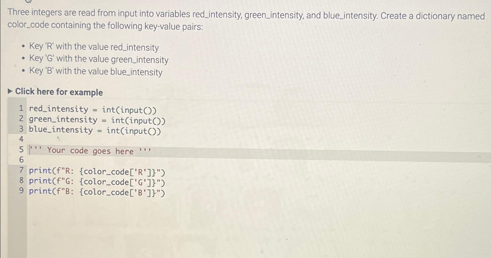 Solved Three integers are read from input into variables | Chegg.com