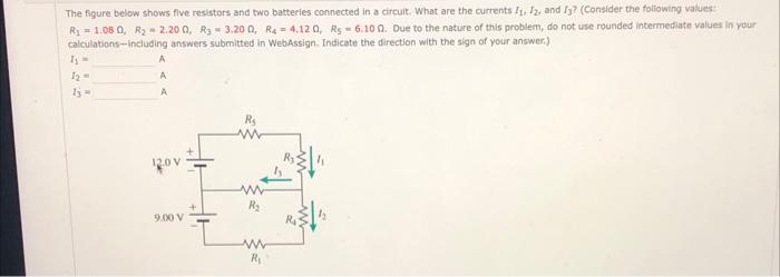 Solved The figure below shows five resistors and two | Chegg.com