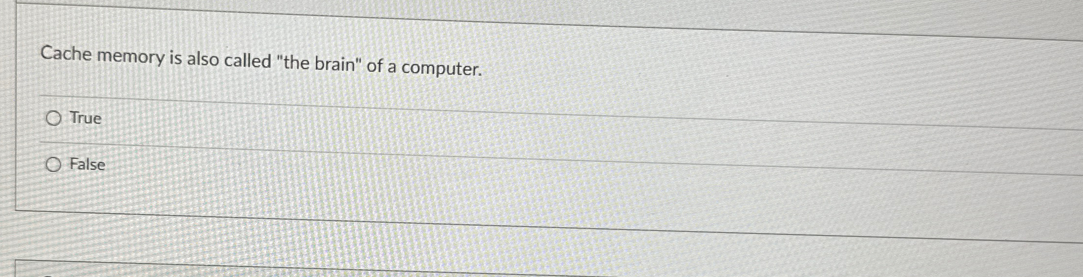 Solved Cache memory is also called "the brain" of a | Chegg.com