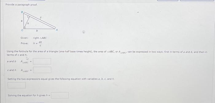 Solved Provide a paragraph proof. a and b B c and h a C h | Chegg.com