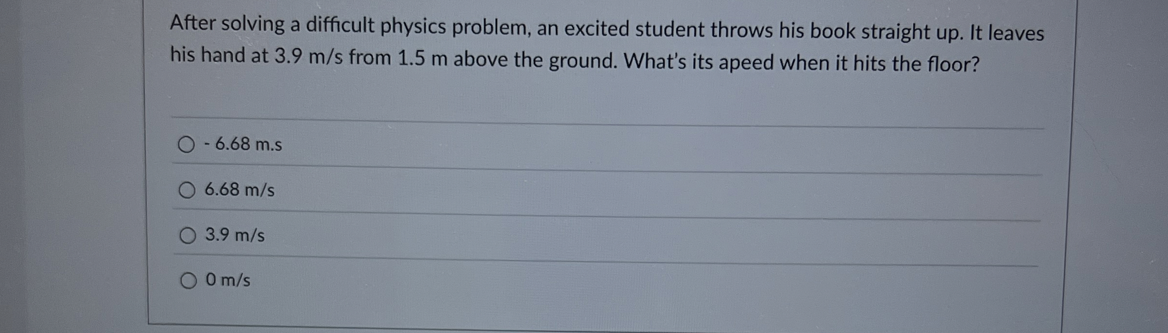 Solved After solving a difficult physics problem, an excited | Chegg.com