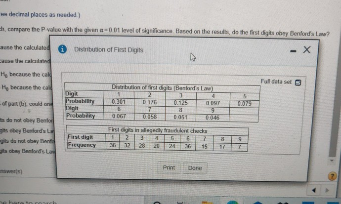 Solved Question Help The first significant digit in any | Chegg.com