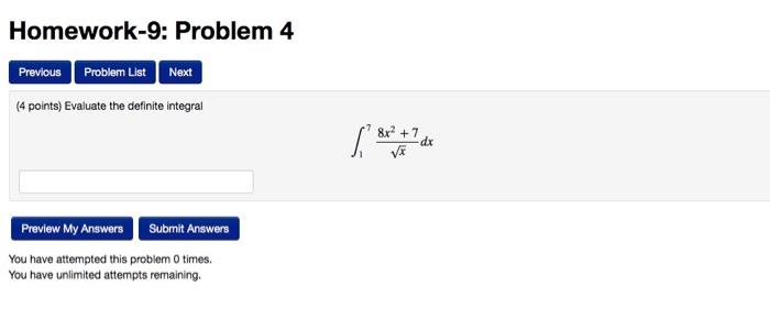 Solved Homework-9: Problem 4 Previous Problem List Next (4 | Chegg.com Solved Homework-9: Problem 4 Previous Problem List Next (4 | Chegg.com
