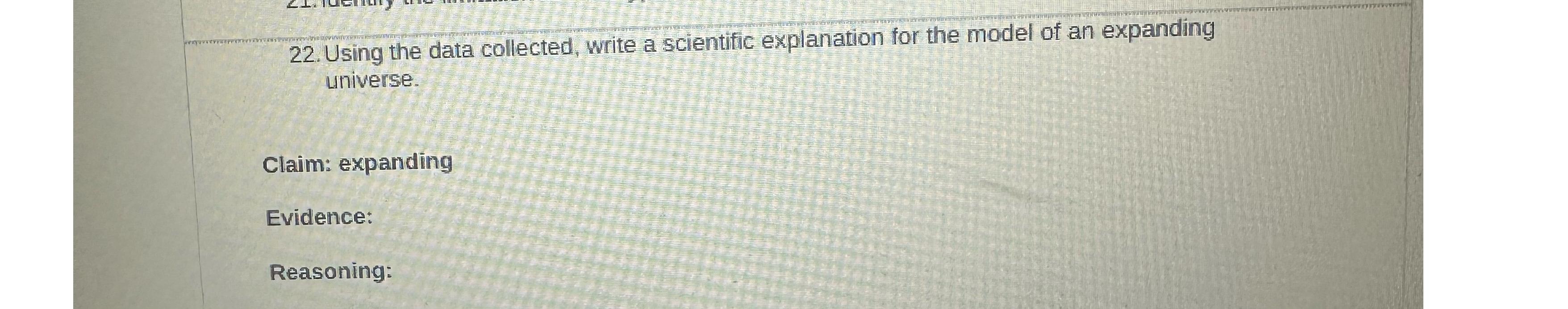 Solved Using the data collected, write a scientific | Chegg.com