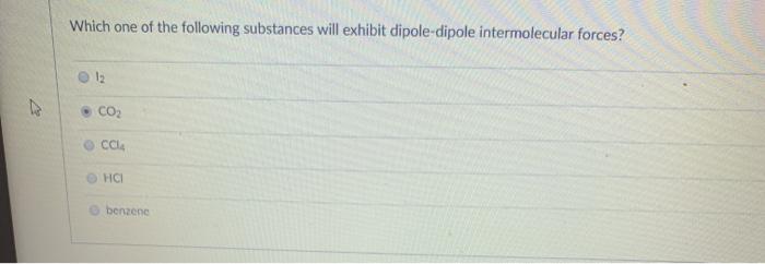 Solved Which intermolecular forces are present in CCl4(D? 1. | Chegg.com