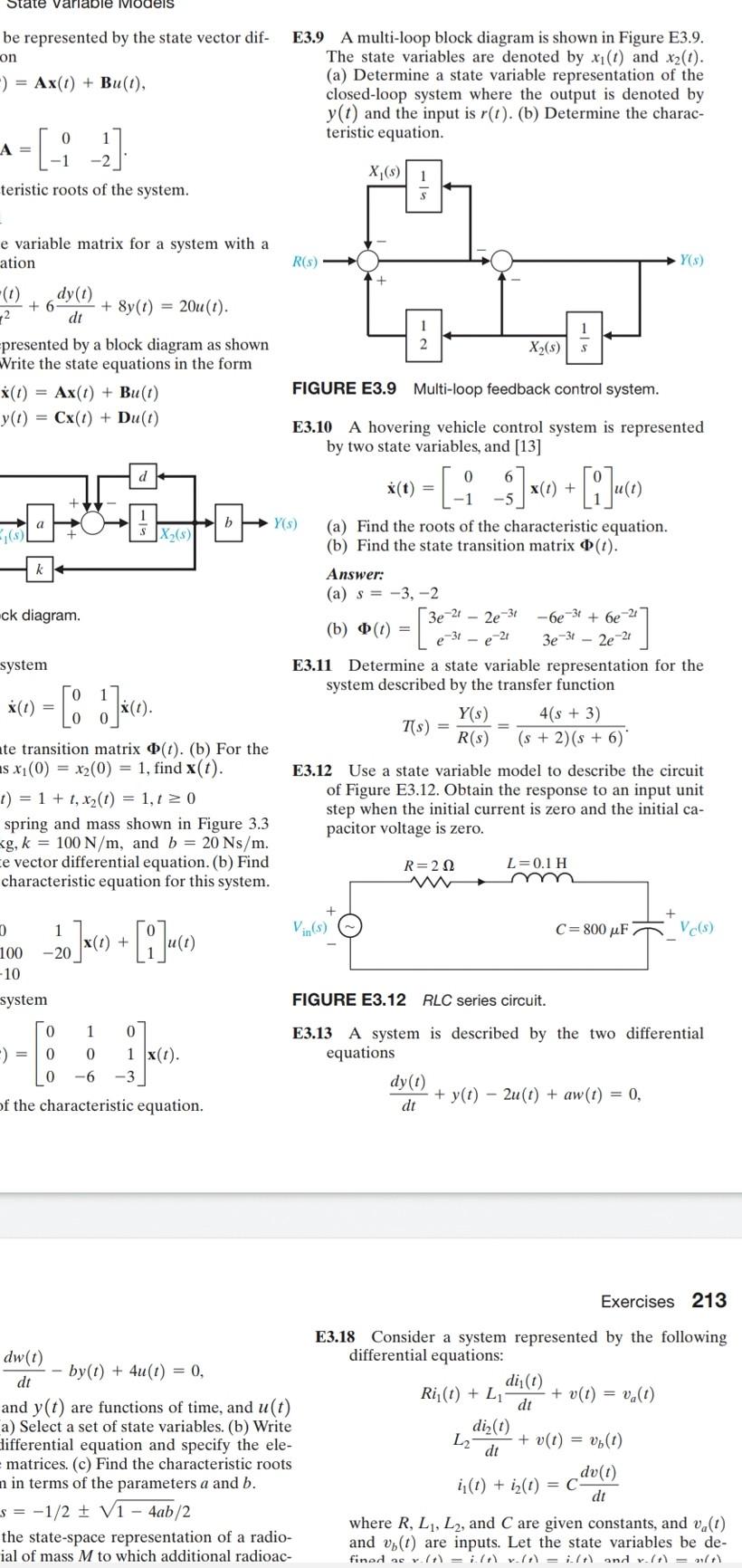 Solved State variable models be represented by the state | Chegg.com