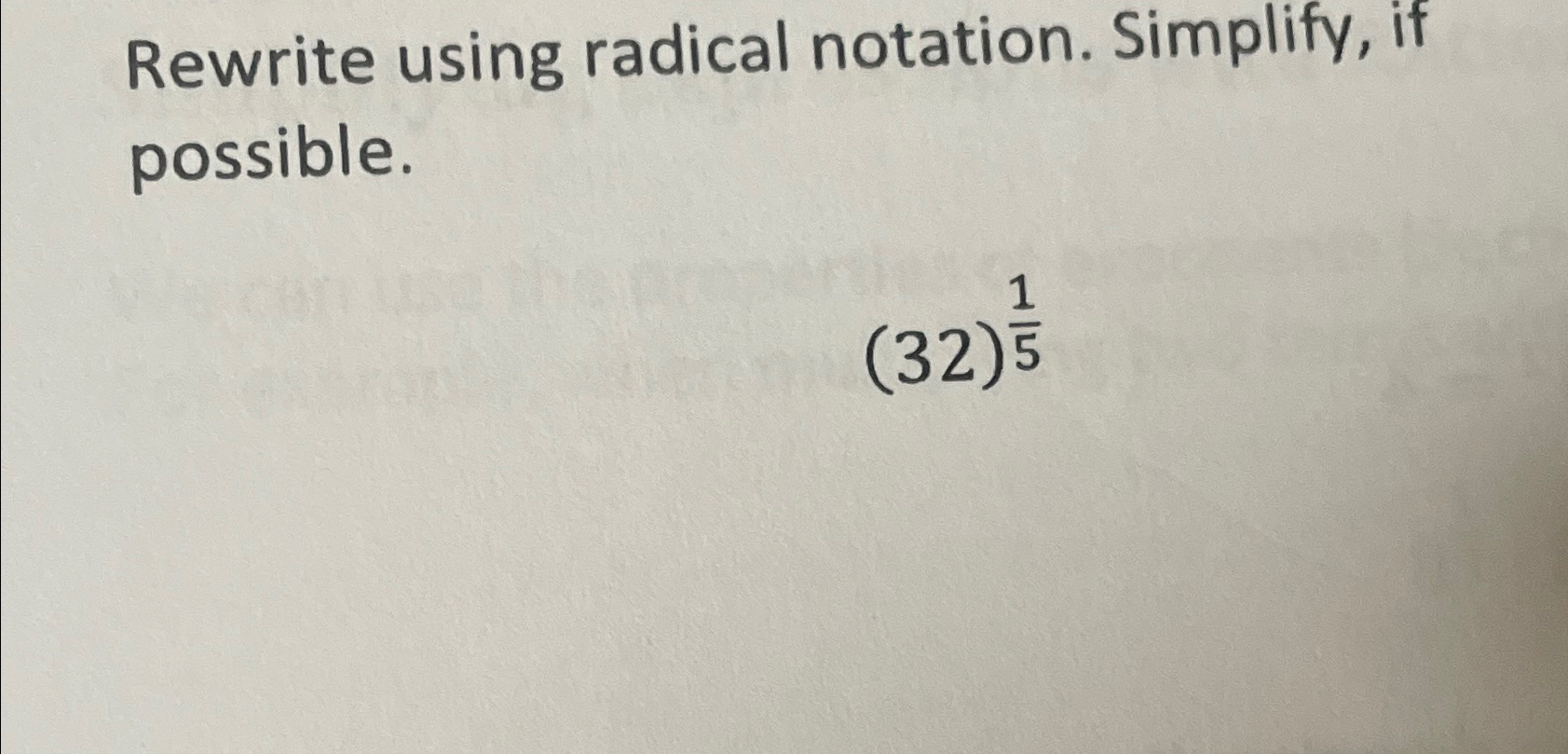 Solved Rewrite Using Radical Notation Simplify If