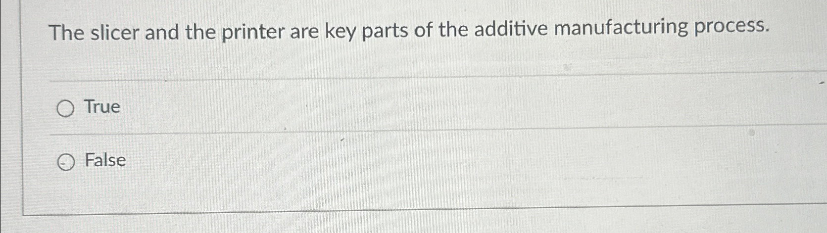 Solved The slicer and the printer are key parts of the | Chegg.com