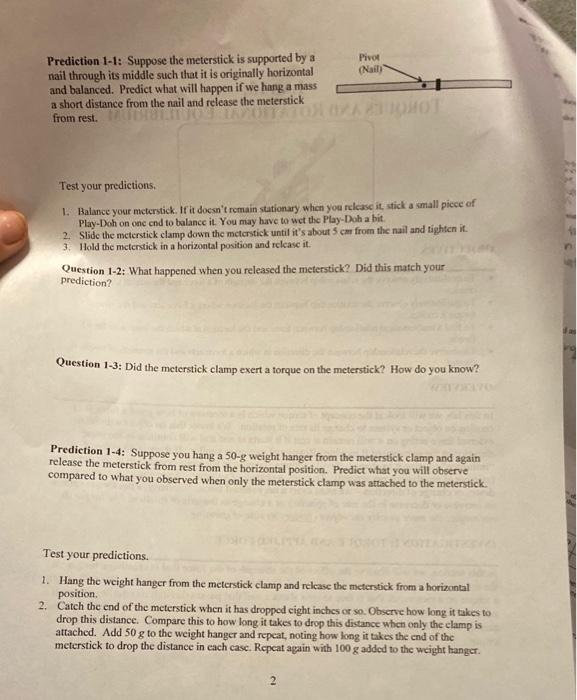 Solved Name Date PRE-LAB PREPARATION SHEET FOR LAB 13 | Chegg.com