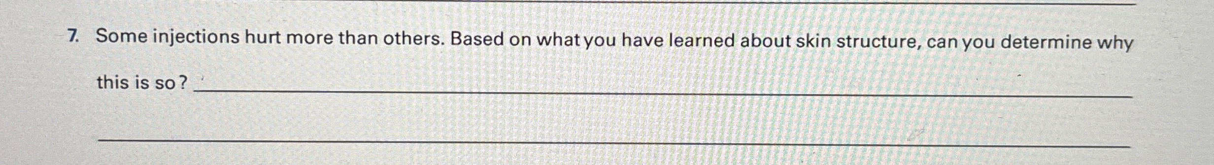 Solved Some injections hurt more than others. Based on what | Chegg.com