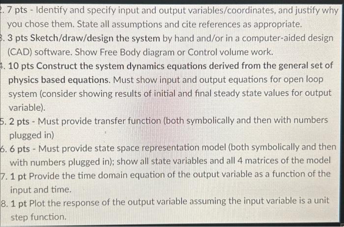 Solved 7 pts - Identify and specify input and output | Chegg.com