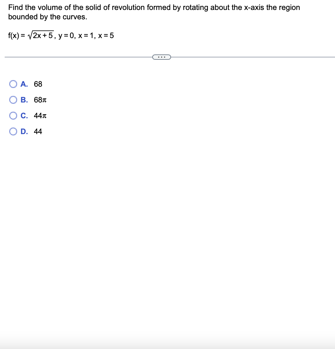 Solved Find the volume of the solid of revolution formed by | Chegg.com