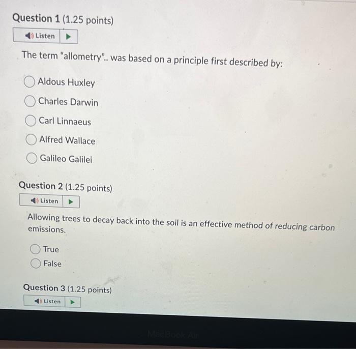 Solved The term "allometry".. was based on a principle first | Chegg.com