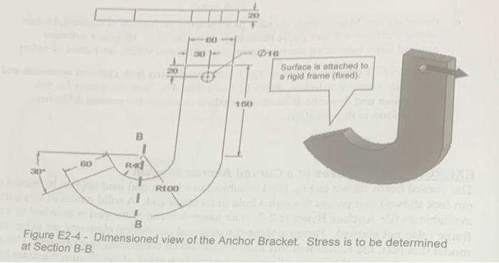 Solved EXERCISE 3 - Stresses in a Curved Anchor Bracket The | Chegg.com