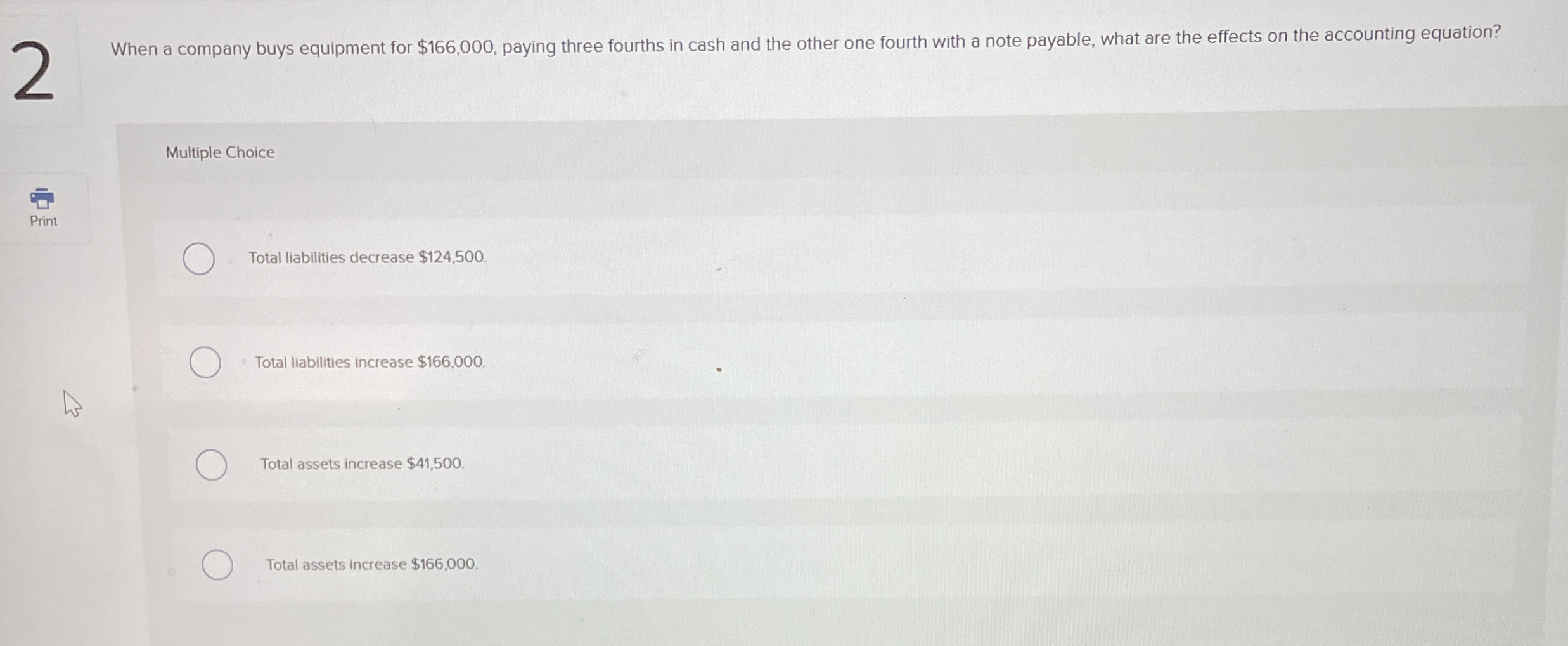 Solved When a company buys equipment for $166,000, ﻿paying | Chegg.com