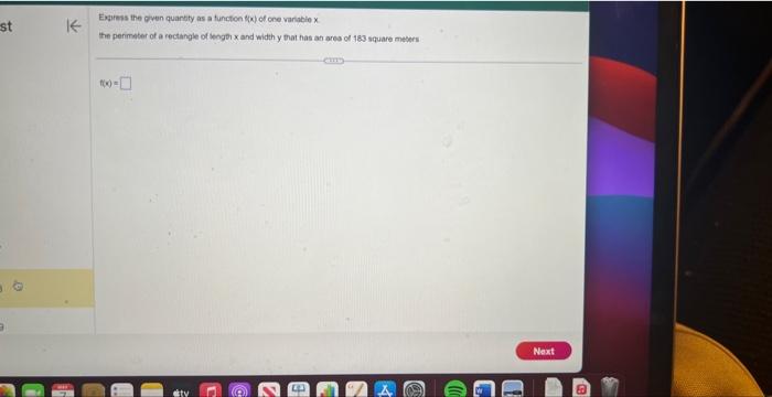 Solved Extifess the gyen quantity as a functen ∣(x) of one | Chegg.com