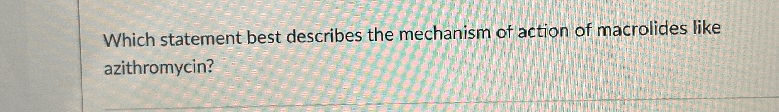 Solved Which statement best describes the mechanism of | Chegg.com Solved Which statement best describes the mechanism of | Chegg.com