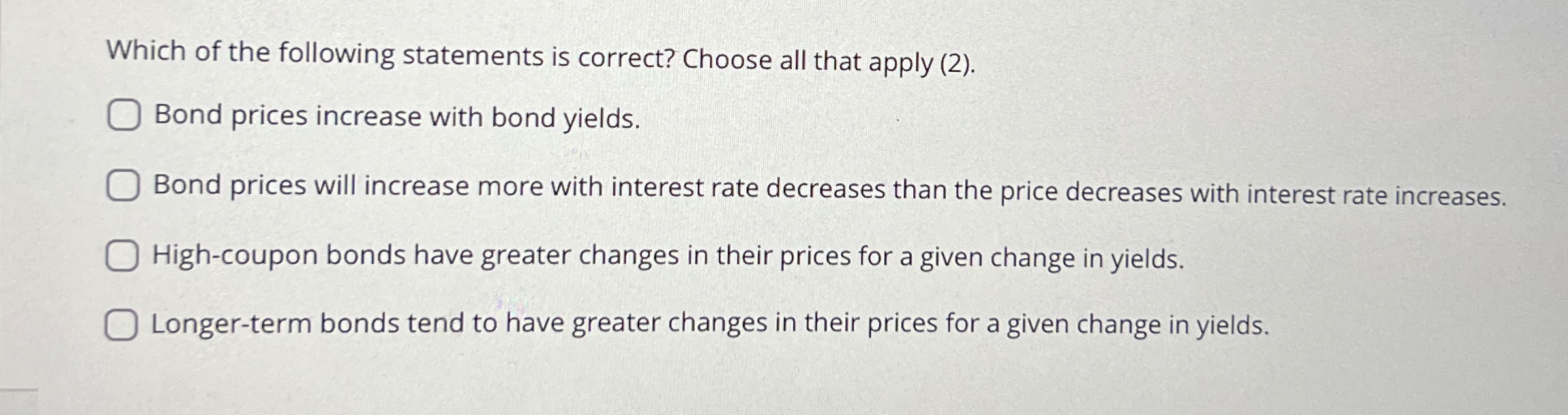Solved Which of the following statements is correct? Choose | Chegg.com