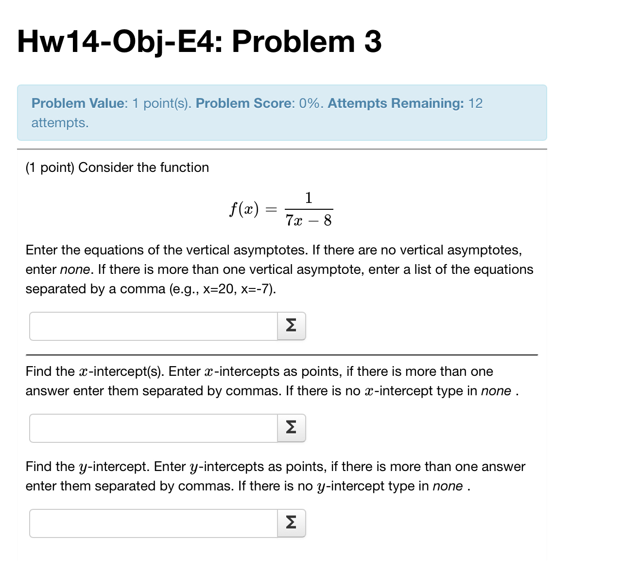 Solved Hw14-Obj-E4: Problem 3Problem Value: 1 ﻿point(s). | Chegg.com