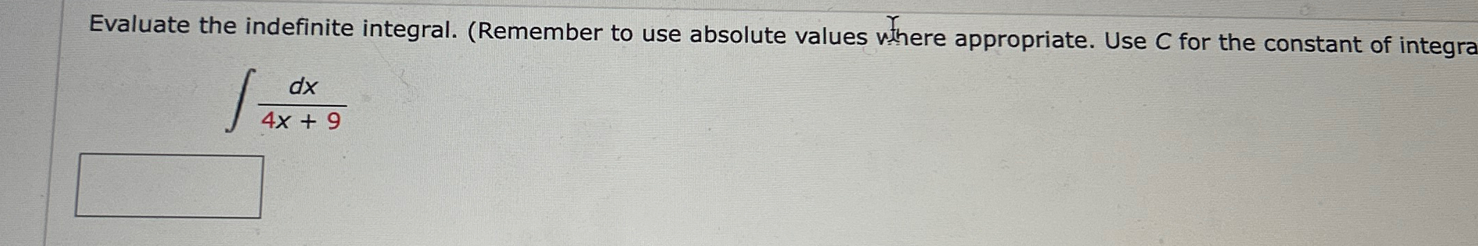 Solved Evaluate the indefinite integral. (Remember to use | Chegg.com