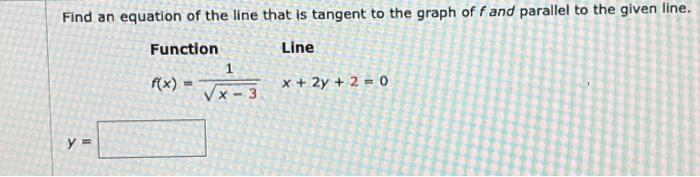 Solved Consider the following. Function Line | Chegg.com