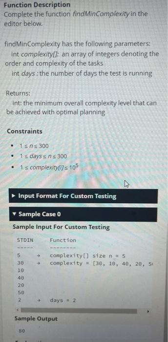Function Description Complete the function find | Chegg.com