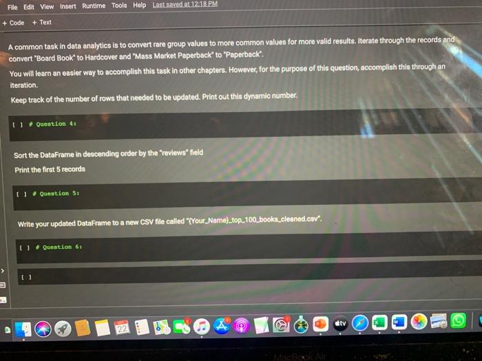Solved [ 1 question ot (example) F Create two variables to | Chegg.com