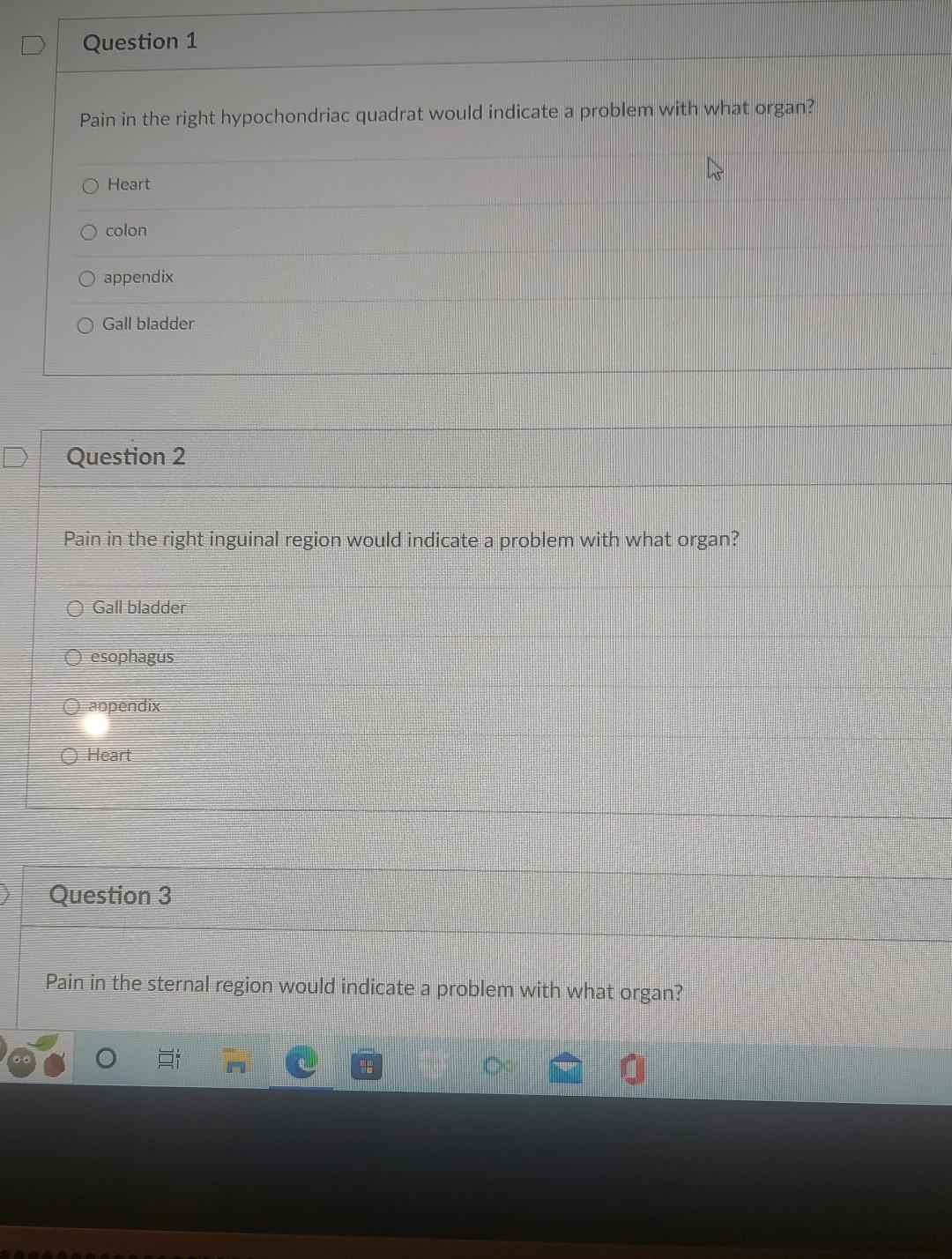 Solved Pain in the right hypochondriac quadrat would | Chegg.com