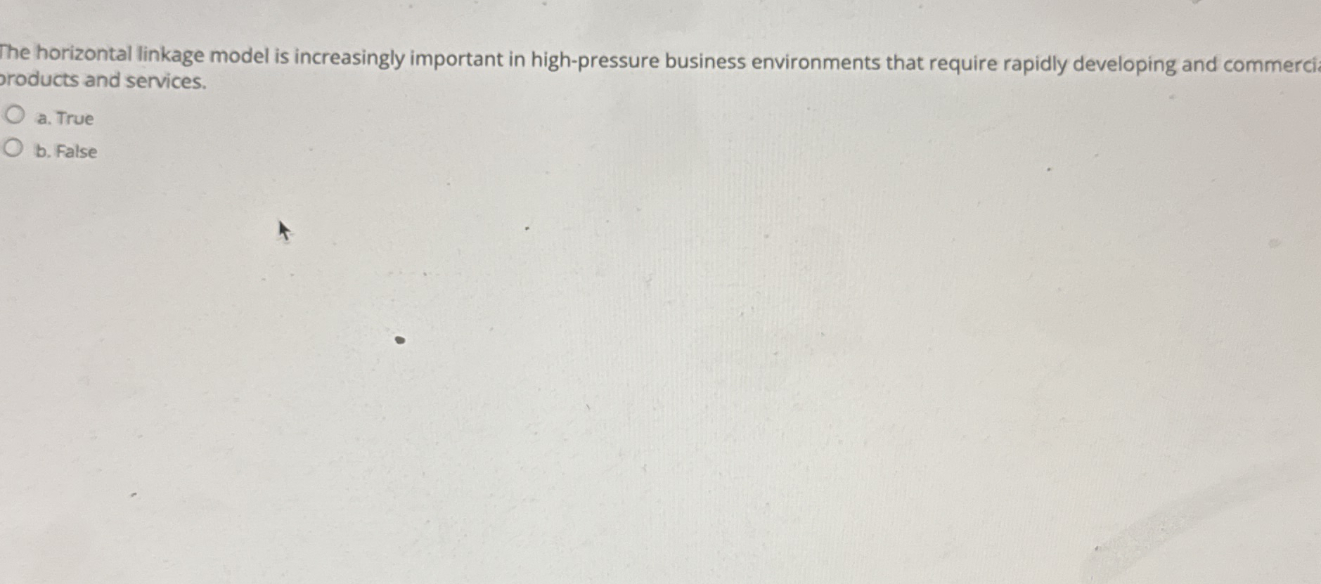 Solved The horizontal linkage model is increasingly | Chegg.com