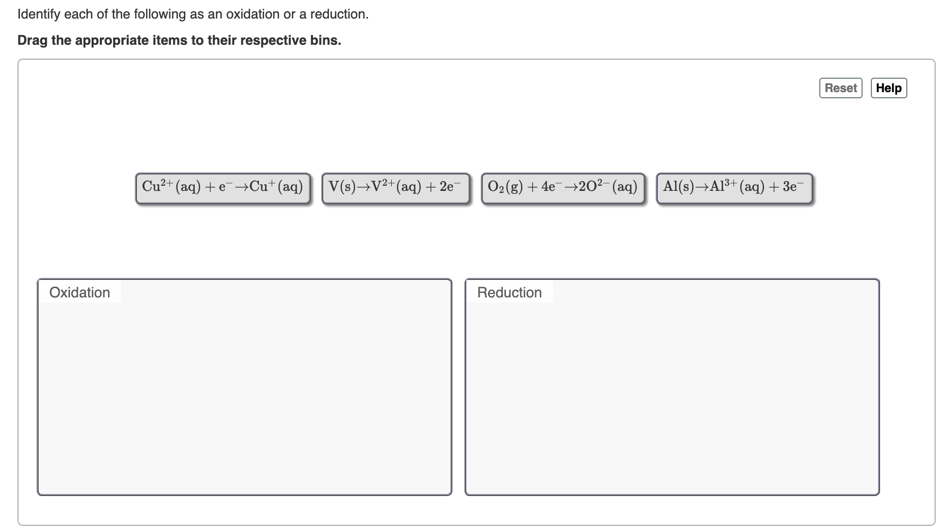 Solved Please identify each of the following as an oxidation | Chegg.com
