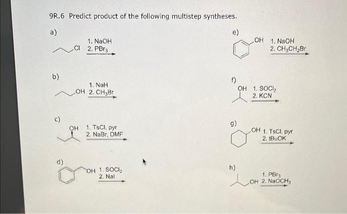Solved 9R.6 Predict product of the following multistep | Chegg.com