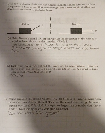 Solved Consider two identical blocks that slide rightward | Chegg.com