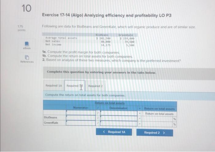 Exercise 17-12 (Algo) Analyzing effect of | Chegg.com
