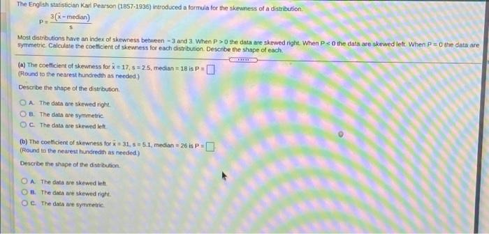 Solved The English statistician Karl Pearson (1857-1936) | Chegg.com