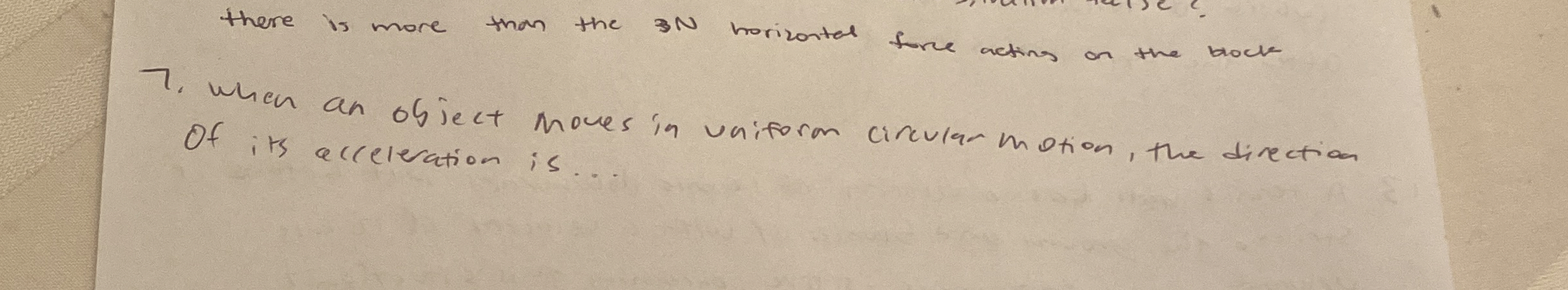 Solved 7. ﻿when an object moves in Uniform circular motion, | Chegg.com