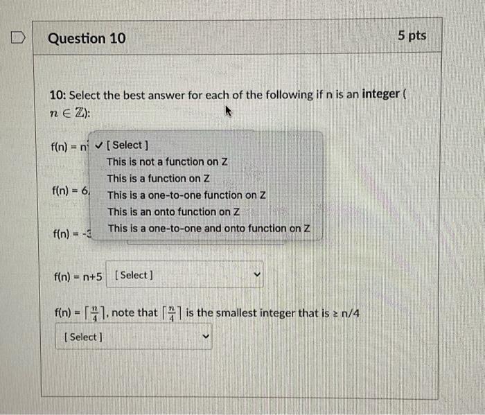 Solved 10: Select the best answer for each of the following | Chegg.com