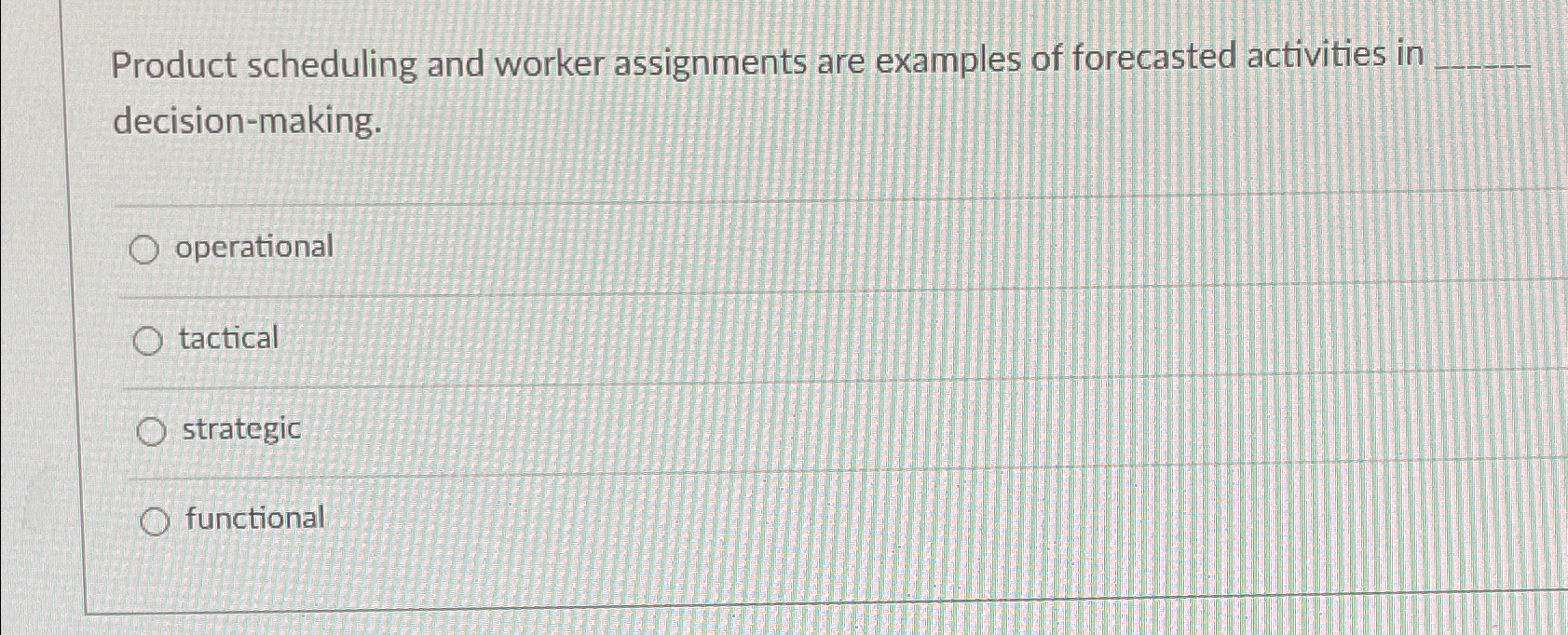 Solved Product scheduling and worker assignments are | Chegg.com