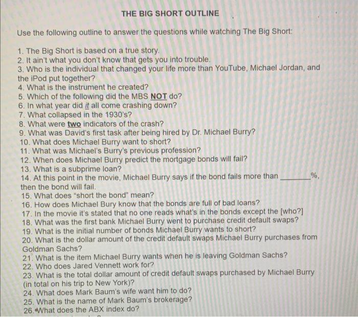 Use the following outline to answer the questions | Chegg.com