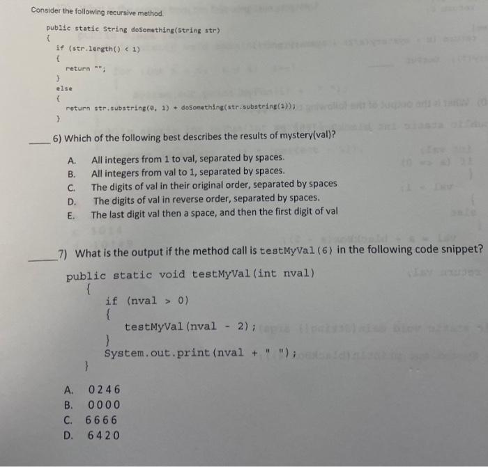 Solved Consider the following method **Preconditions public | Chegg.com