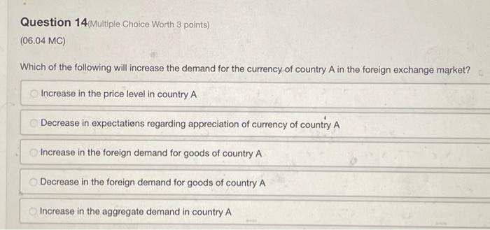 Solved Question 10 Multiple Choice Worth 3 points) (06.06 | Chegg.com