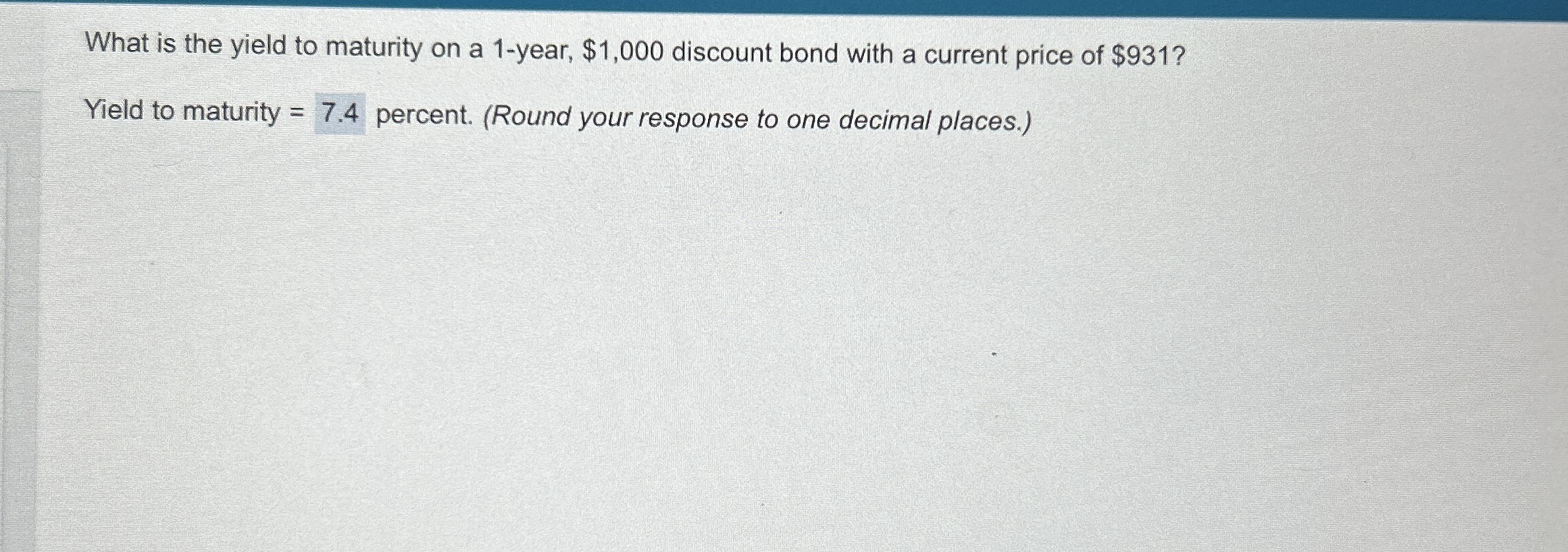 What is the yield to maturity on a 1-year, $1,000 | Chegg.com