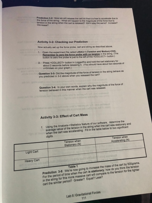 Solved Name Date PRE-LAB PREPARATION SHEET FOR LAB 5: | Chegg.com