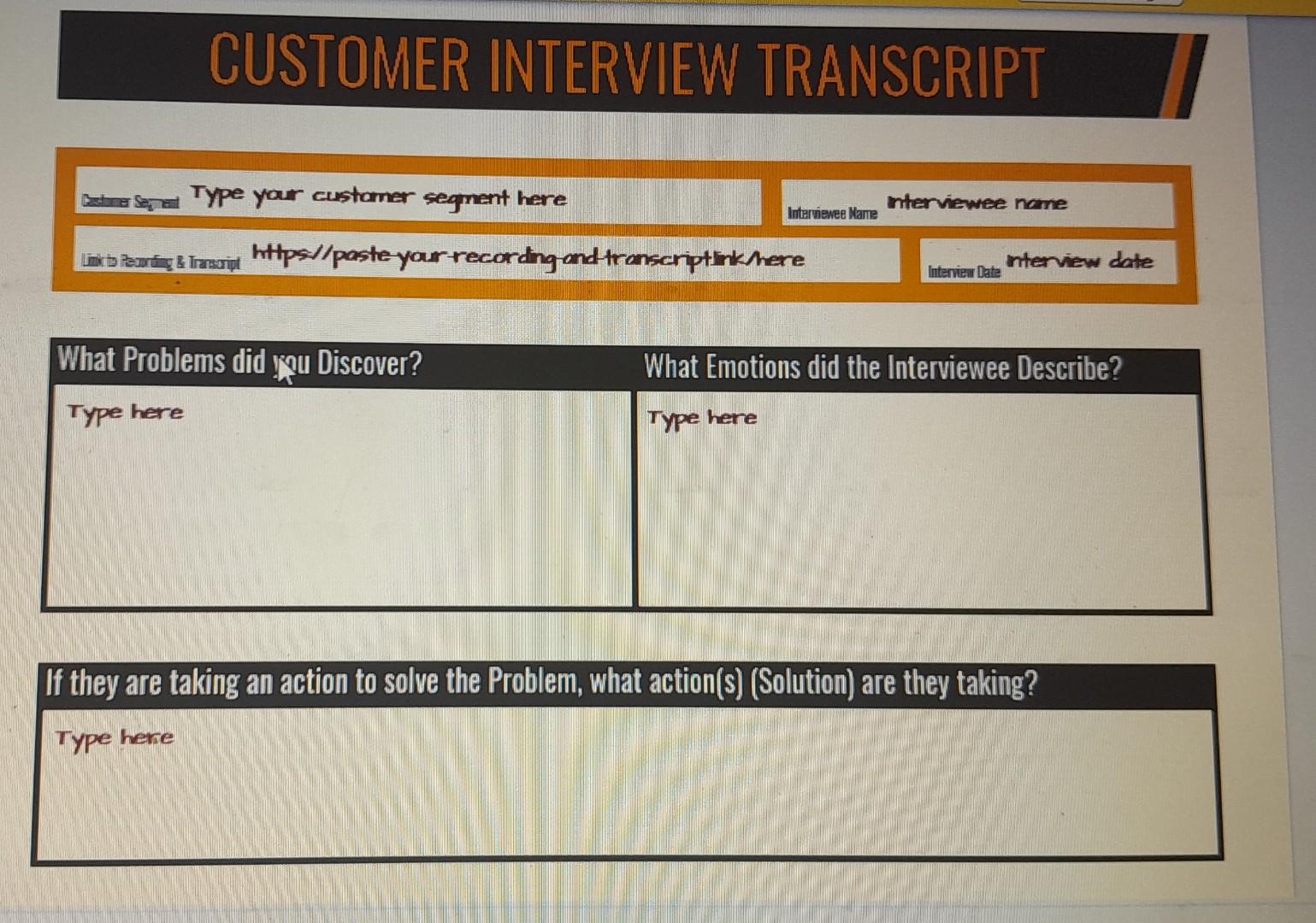 Solved CLASSMATE INTERVIEW TRANSCRIPT Interviger Name Your | Chegg.com