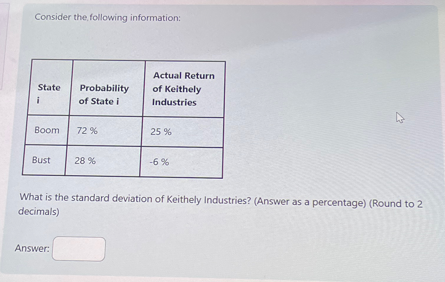 Solved Consider the following | Chegg.com