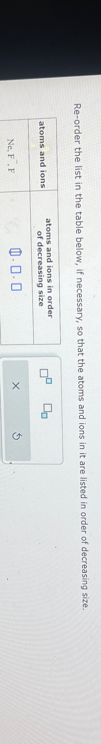 Solved Re-order the list in the table below, if necessary, | Chegg.com